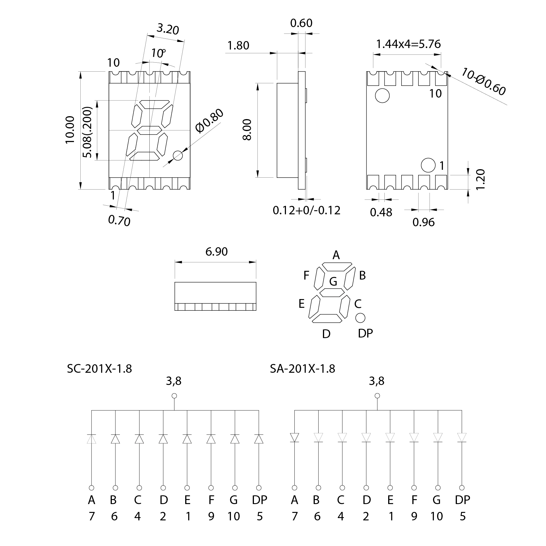 SMT｜Single Digit-SC/A-201X-1.8 (Ultra Thin) -Para Light Electronics Co ...